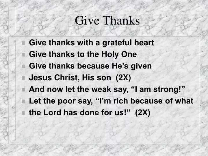 PPT - Give Thanks PowerPoint Presentation, free download - ID:5321095