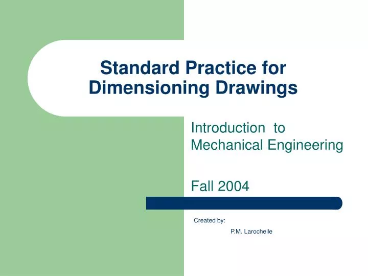 PPT - Standard Practice for Dimensioning Drawings PowerPoint ...