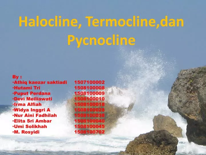 PPT - Halocline, Termocline, dan Pycnocline PowerPoint Presentation ...
