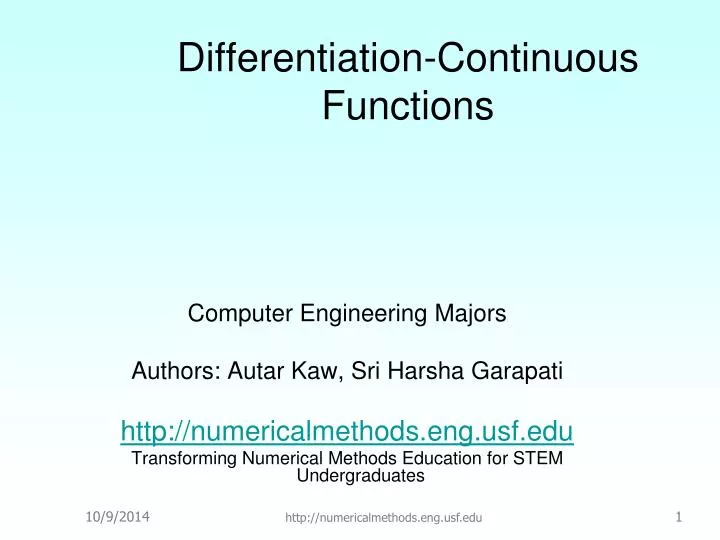 PPT - Differentiation-Continuous Functions PowerPoint Presentation, free download - ID:5321997
