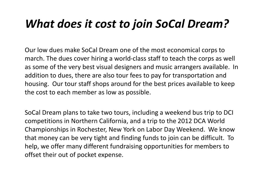 PPT - Celebrating SoCal Dream: 10 Years of Musical Excellence ...