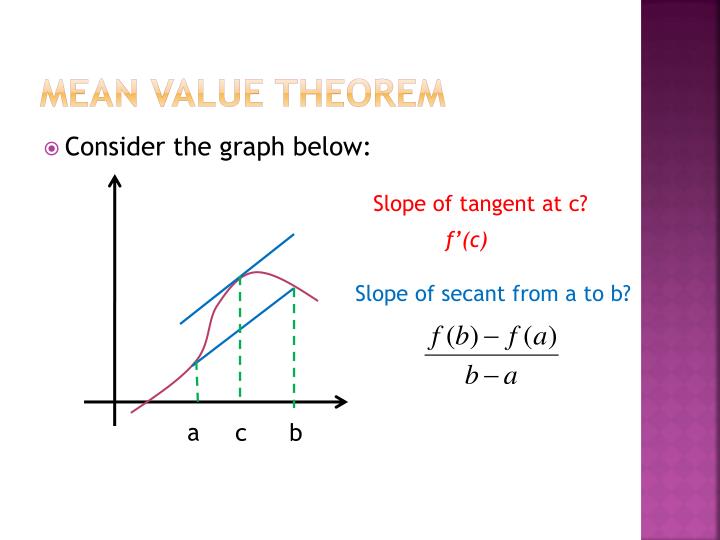 PPT - 4.2 Mean value theorem PowerPoint Presentation - ID:5323201 PPT - 4.2 Mean value theorem PowerPoint Presentation - ID:5323201