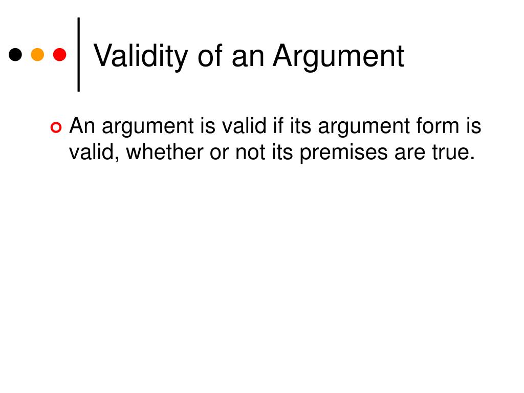 PPT Valid And Invalid Arguments PowerPoint Presentation Free 