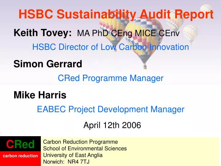 PPT - HSBC Sustainability Audit Report PowerPoint Presentation, free ...