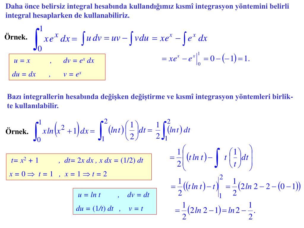 PPT - TBF 121 - Genel Matematik I DERS – 12: Belirli İntegral ...