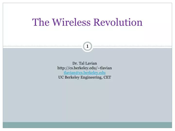 PPT - The Wireless Revolution PowerPoint Presentation, free download ...