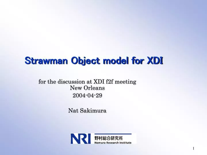 PPT - Strawman Object model for XDI PowerPoint Presentation, free ...