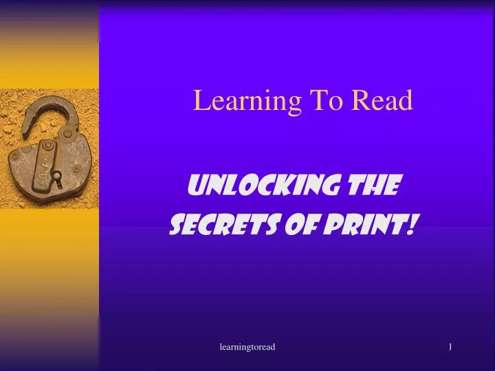 PPT - Learning To Read PowerPoint Presentation, free download - ID:5327482