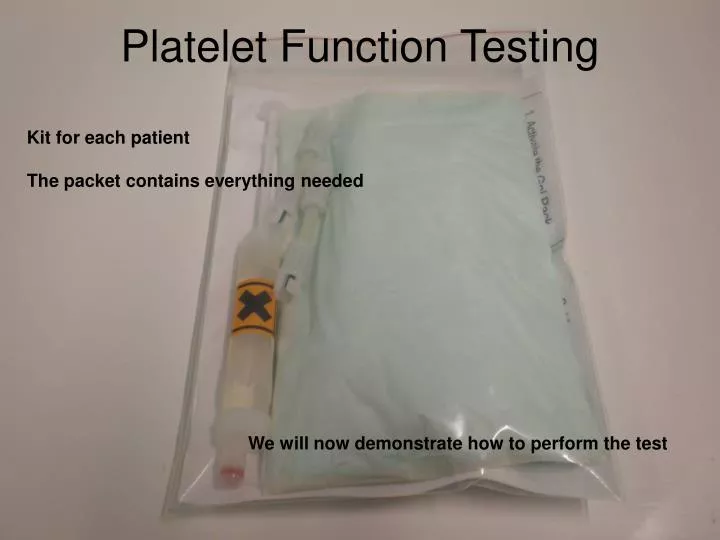 PPT - Platelet Function Testing PowerPoint Presentation, free download ...