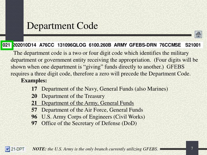 PPT - U.S. Army GFEBS Line of Accounting United States Army Financial ...
