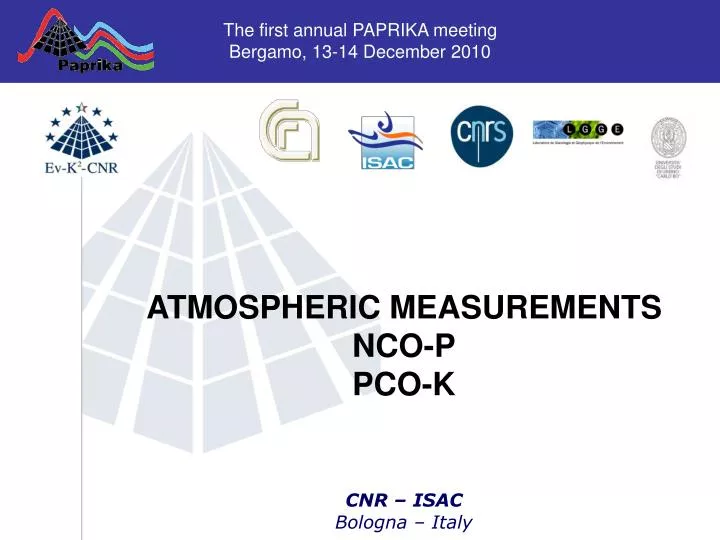 PPT - CNR – ISAC Bologna – Italy PowerPoint Presentation, free download ...