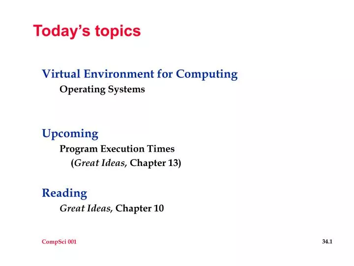 PPT - Today’s topics PowerPoint Presentation, free download - ID:5328570