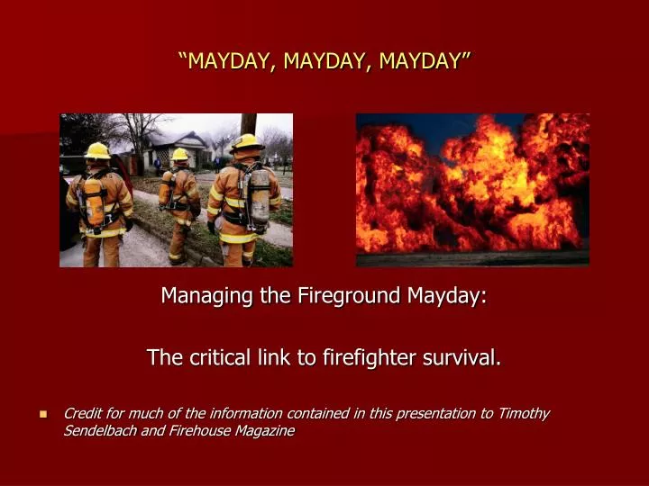 PPT - “MAYDAY, MAYDAY, MAYDAY” PowerPoint Presentation, free download ...