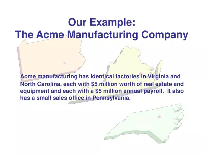 PPT - Our Example: The Acme Manufacturing Company PowerPoint ...