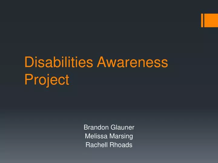 PPT - Disabilities Awareness Project PowerPoint Presentation, free ...