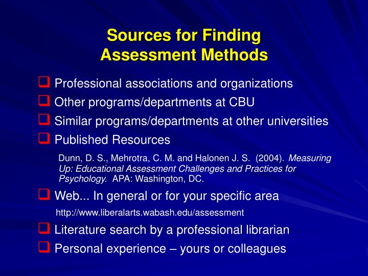 PPT - Assessment Methods PowerPoint Presentation - ID:5330549