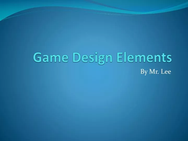 PPT - Game Design Elements PowerPoint Presentation, free download - ID ...