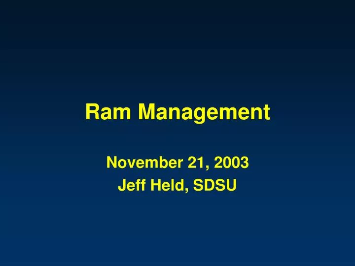 PPT - Ram Management PowerPoint Presentation, free download - ID:5331828