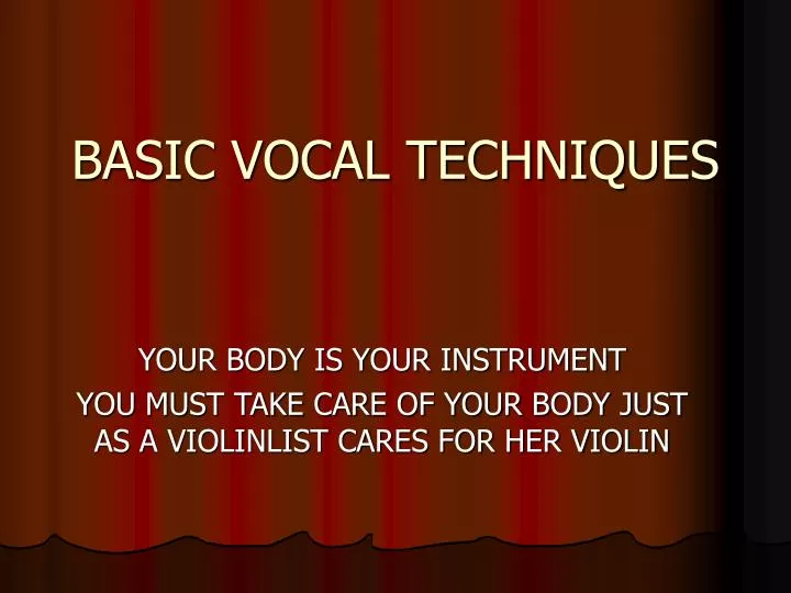 PPT - BASIC VOCAL TECHNIQUES PowerPoint Presentation, free download ...