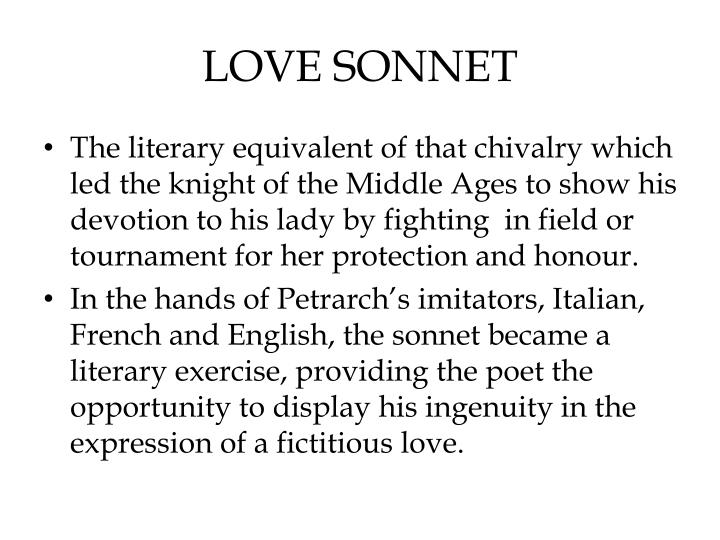 PPT - PETRARCHAN SONNET PowerPoint Presentation - ID:5332711