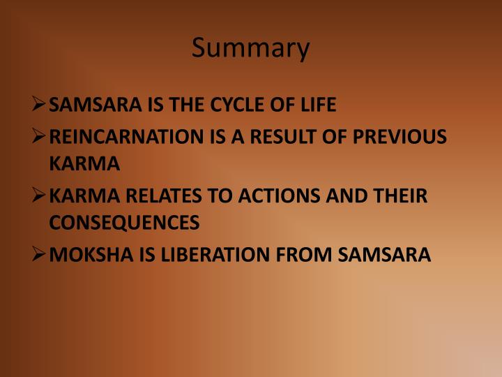 PPT - The Cycle of Life: Reincarnation, Karma and Moksha PowerPoint ...