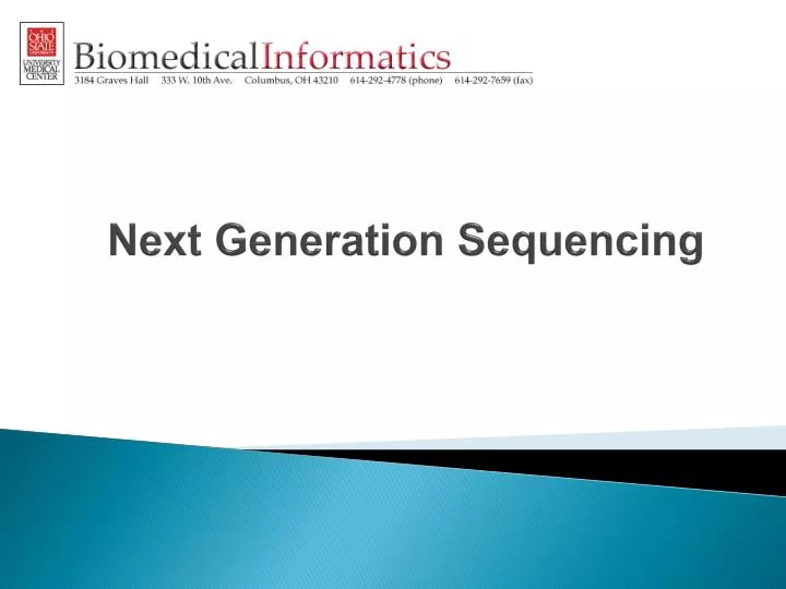 Ppt Next Generation Sequencing Powerpoint Presentation Free Download