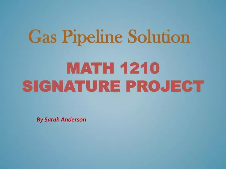 PPT - Math 12 10 Signature Project PowerPoint Presentation, free ...