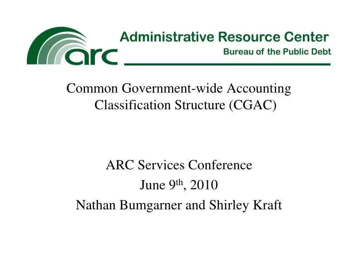 PPT - Common Government-wide Accounting Classification Structure (CGAC ...