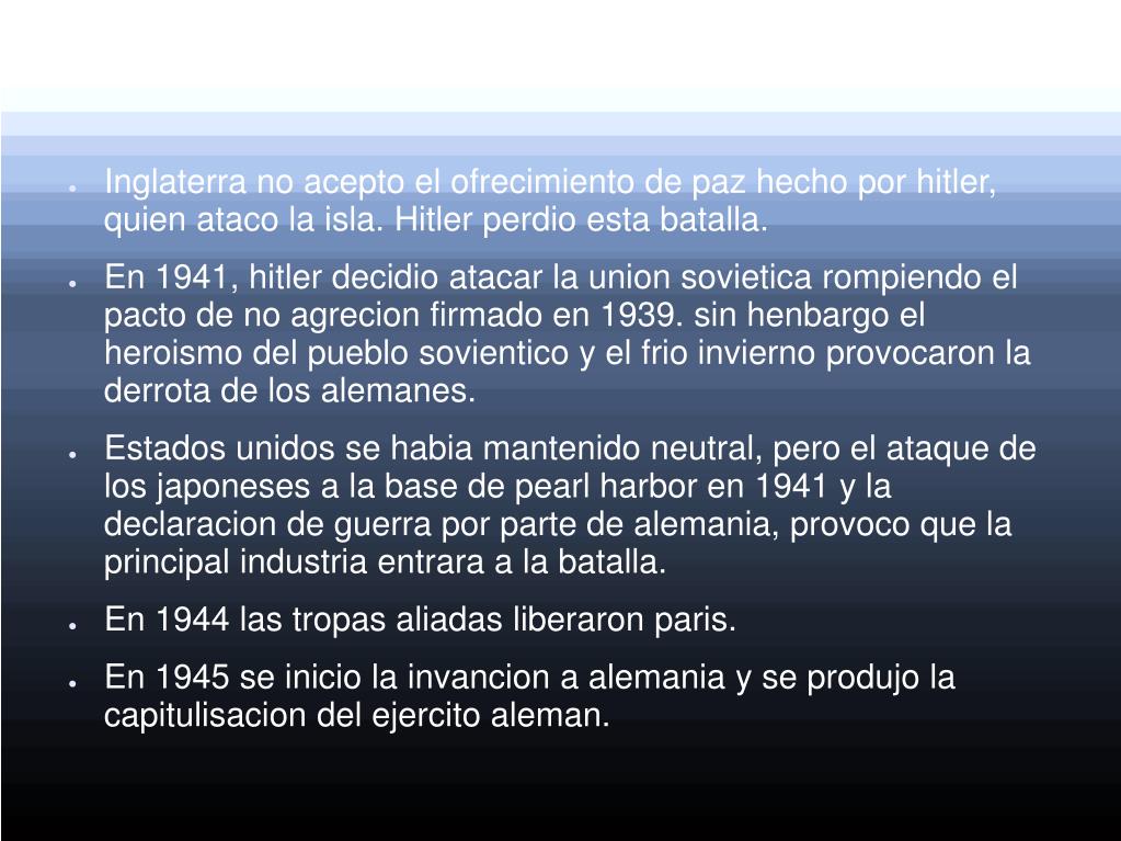 PPT - La segunda guerra mundial PowerPoint Presentation, free download ...