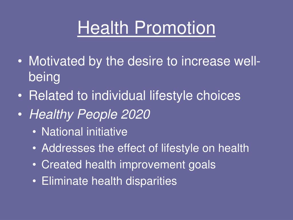 PPT - Health Promotion and Disease Prevention PowerPoint Presentation ...