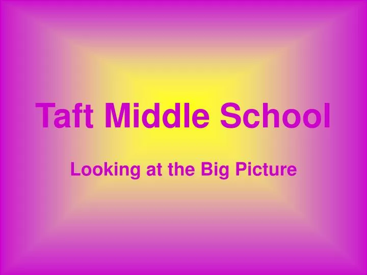 PPT - Taft Middle School PowerPoint Presentation, free download - ID ...