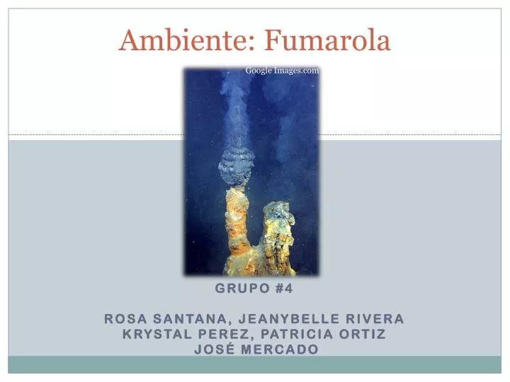 PPT - Ambiente: Fumarola PowerPoint Presentation, free download - ID ...