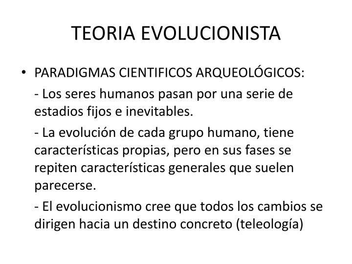 PPT - TEORIA EVOLUCIONISTA PowerPoint Presentation - ID:5335286