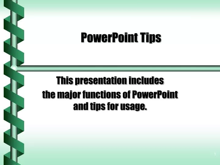PPT - PowerPoint Tips PowerPoint Presentation, free download - ID:5335345