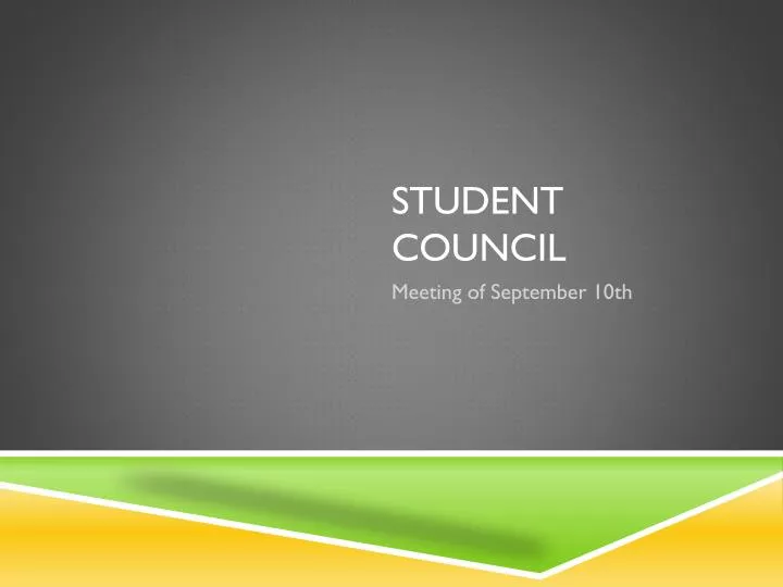 PPT - Student Council PowerPoint Presentation, free download - ID:5335651
