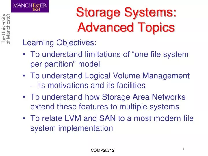PPT - Storage Systems: Advanced Topics PowerPoint Presentation, free ...
