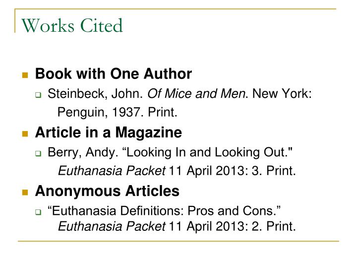 PPT - Parenthetical Citation and Works Cited PowerPoint Presentation ...