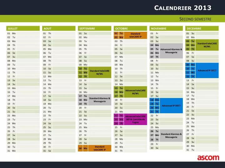 PPT - Calendrier 2013 PowerPoint Presentation, free download - ID:5337315