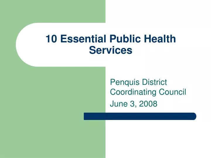 PPT - 10 Essential Public Health Services PowerPoint Presentation, free ...