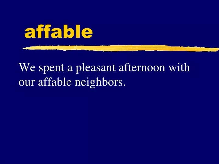 PPT - affable PowerPoint Presentation, free download - ID:5339425