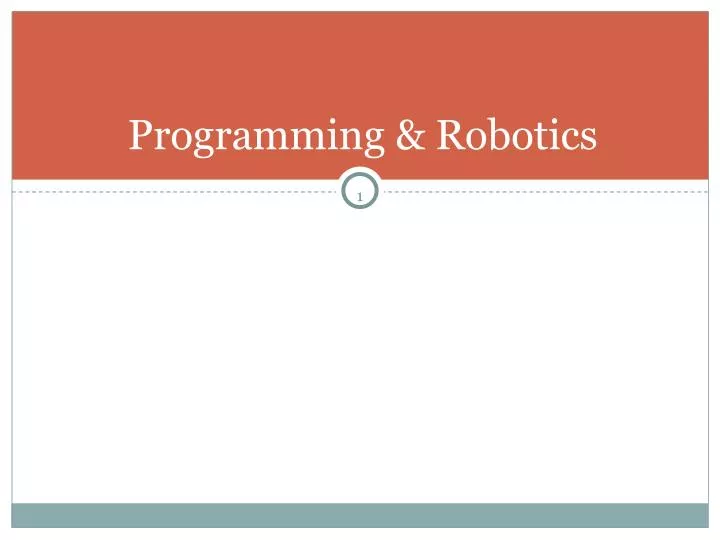 PPT - Programming & Robotics PowerPoint Presentation, free download ...