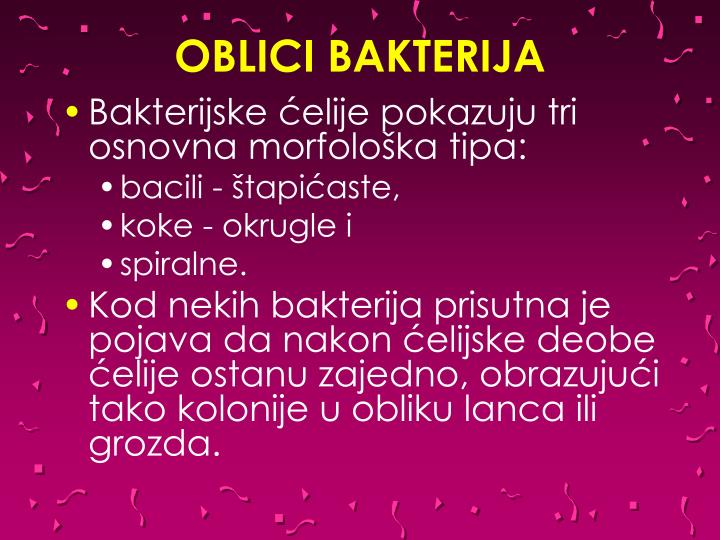 PPT - BAKTERIJE PowerPoint Presentation - ID:5340984