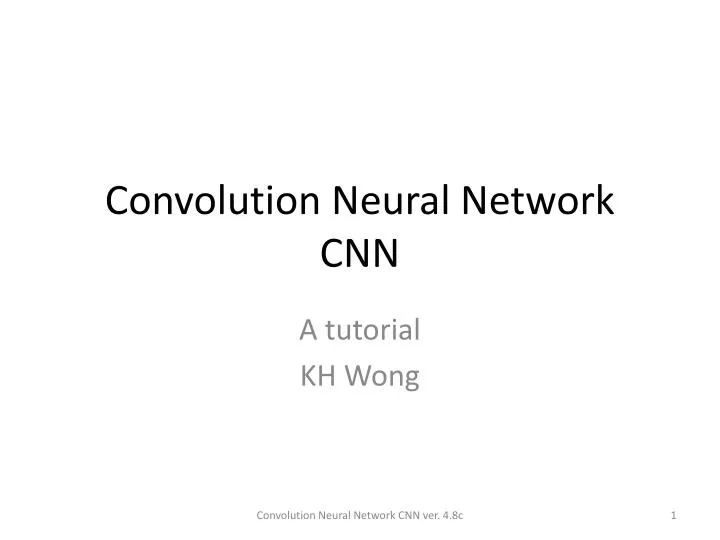 PPT - Convolution Neural Network CNN PowerPoint Presentation, free ...