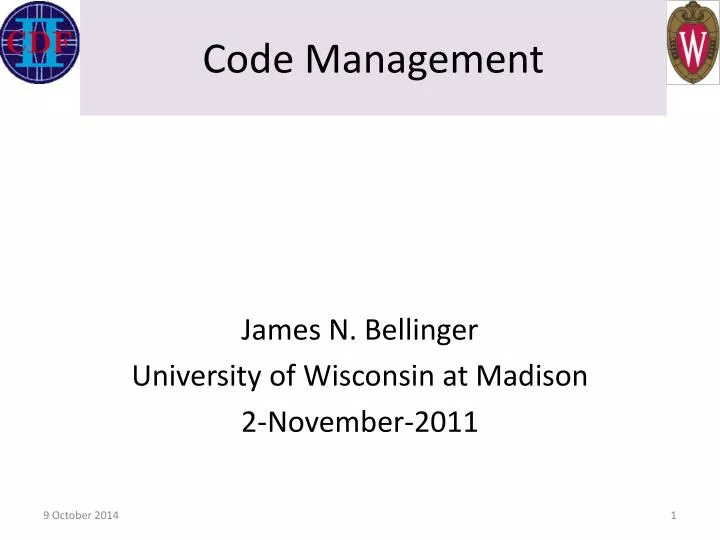 PPT - Code Management PowerPoint Presentation, free download - ID:5342084