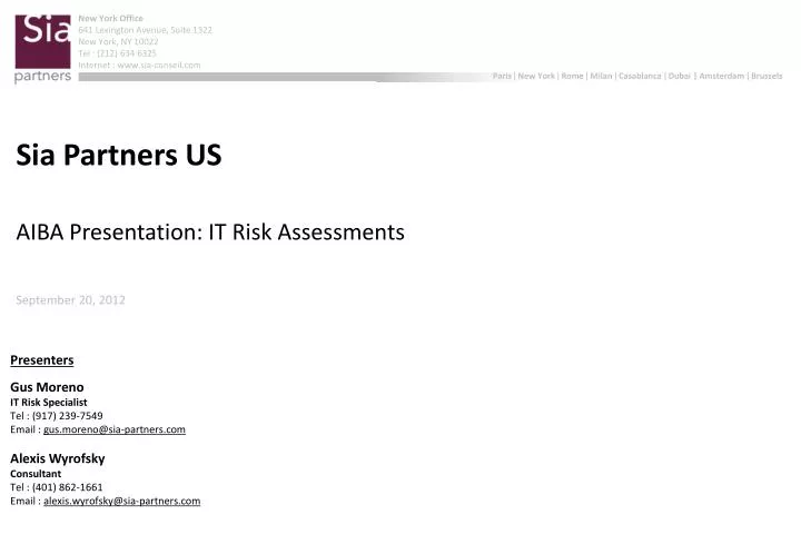 PPT - Sia Partners US PowerPoint Presentation, free download - ID:5343679