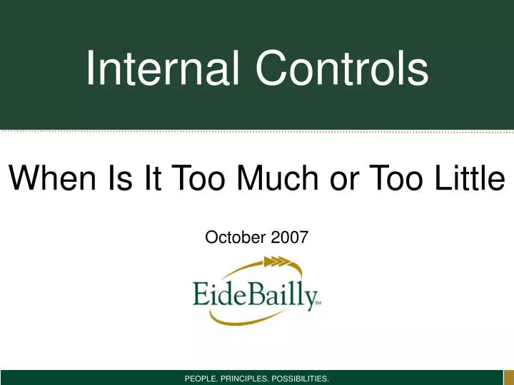 PPT - Internal Controls PowerPoint Presentation, free download - ID:5343798