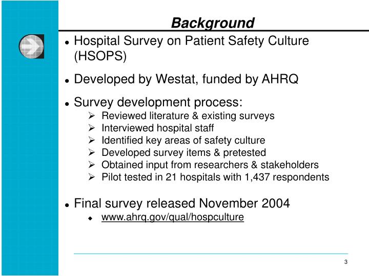 PPT - Results from the AHRQ Hospital Survey on Patient Safety Culture ...