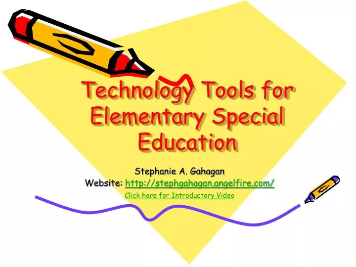 PPT - Technology Tools for Elementary Special Education PowerPoint ...
