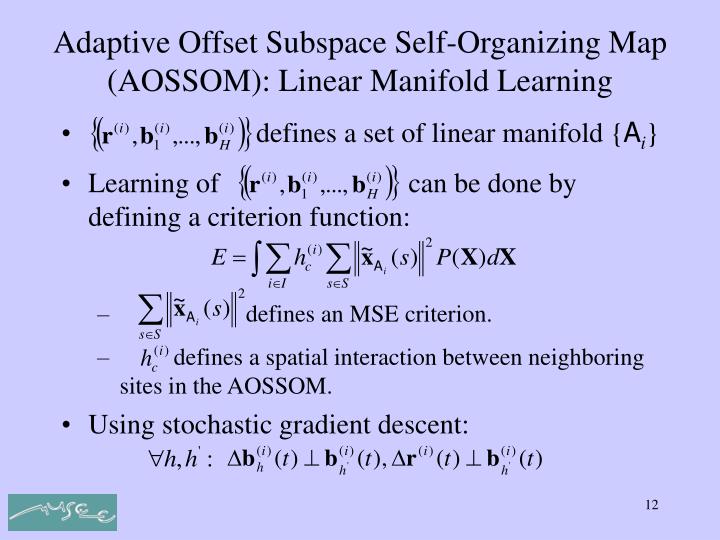 PPT - Adaptive Offset Subspace Self-Organizing Map with an Application to Handwritten Digit ...
