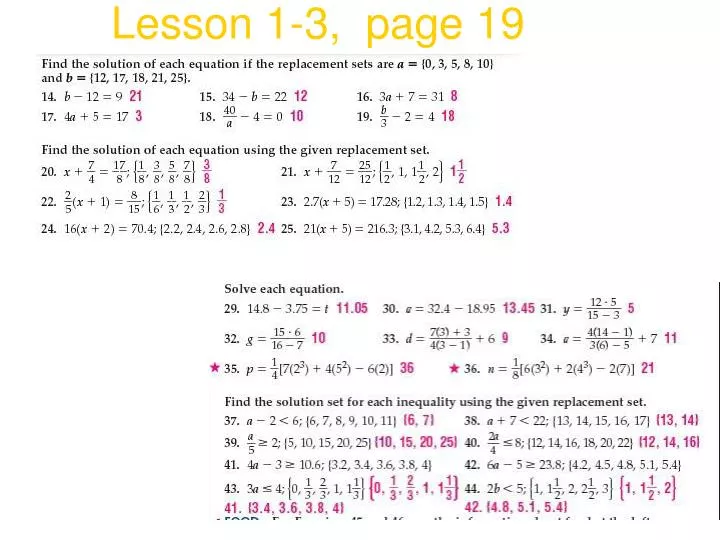 PPT - Lesson 1-3, page 19 PowerPoint Presentation, free download - ID ...